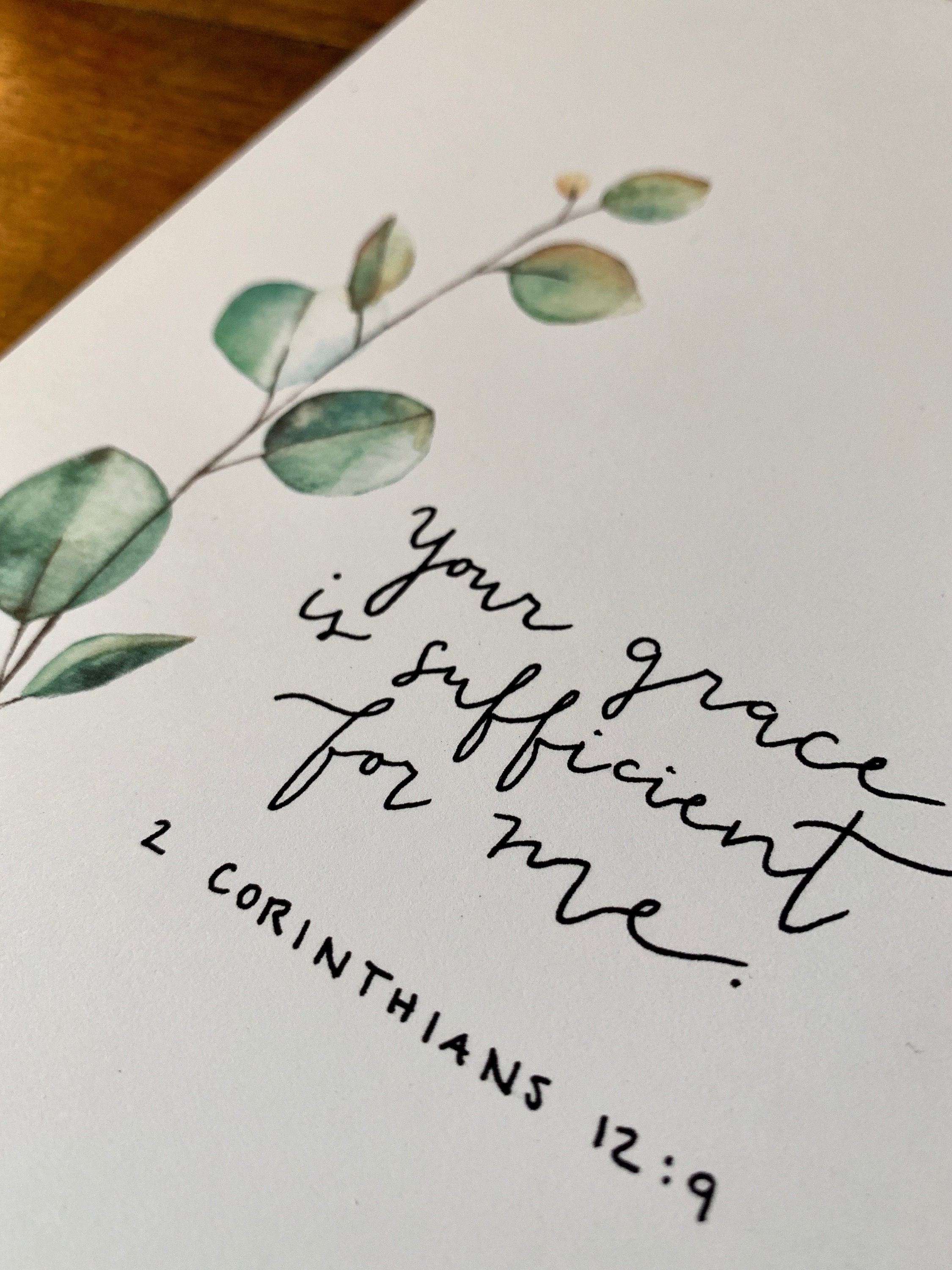 Your Grace is Sufficient for Me Bible Verse Wall Art 2 | Etsy