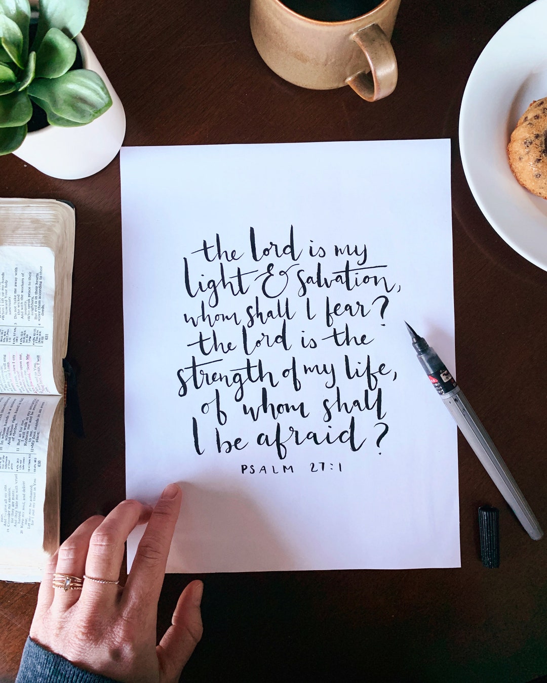 Psalm 27:1 Bible Verse Wall Art, Scripture Signs, Christian Artwork - Etsy