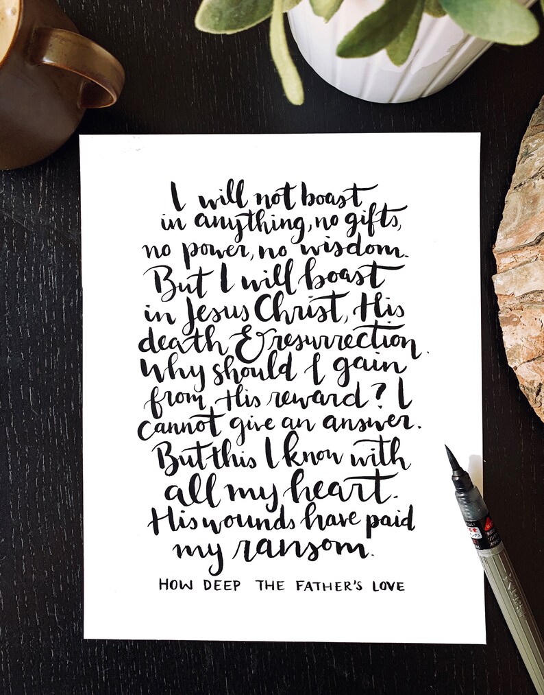 How Deep the Father's Love for Us Printable, Christian Wall Art, 8x10 ...
