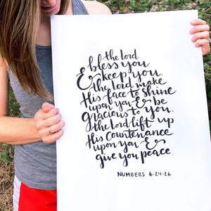 Numbers 6:24-26 Bible Verse Wall Art, the Blessing Art Print, the Lord ...