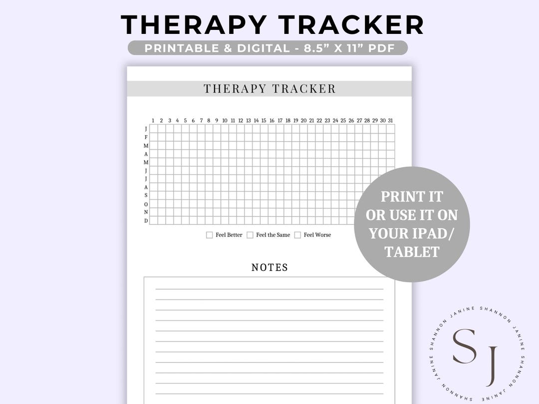 Therapy Tracker | Digital iPad Planner | Printable Planner | Health ...
