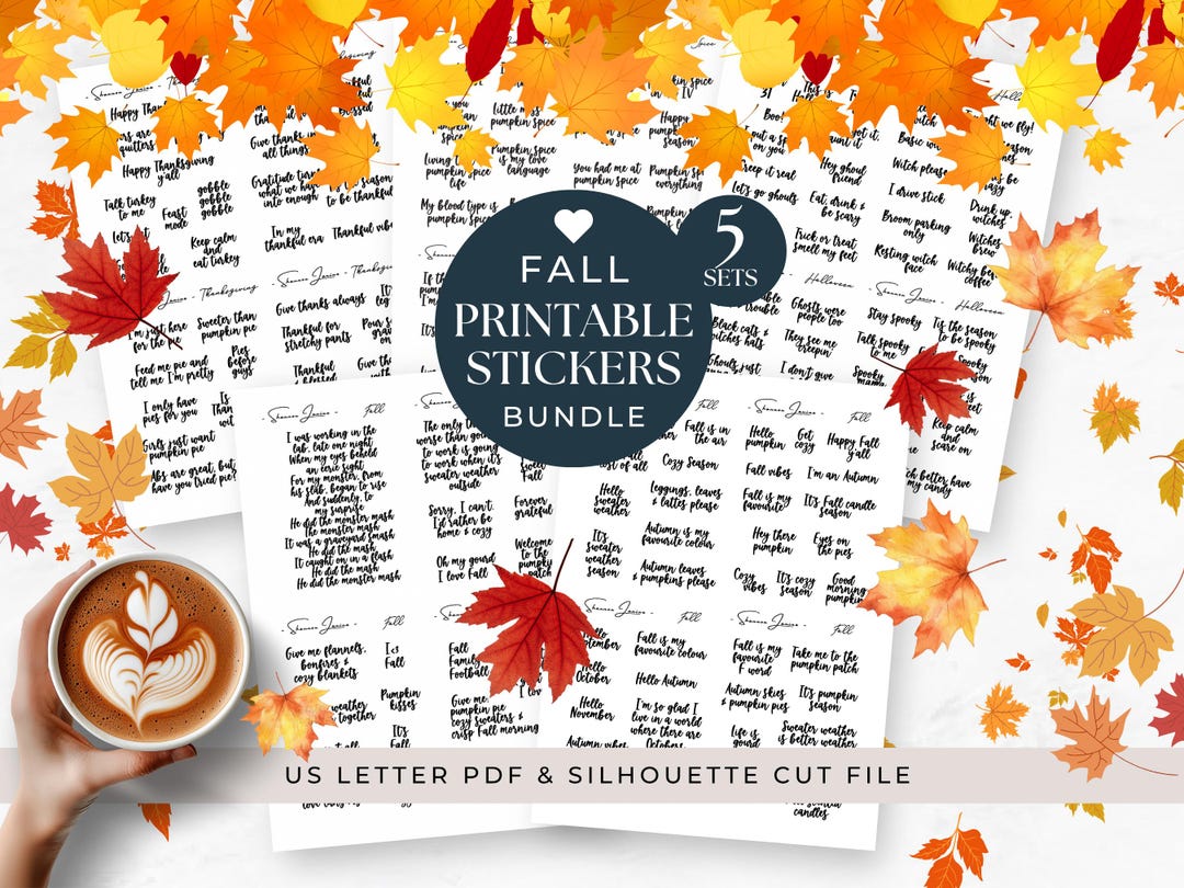 Fall Bundle Printable Planner Stickers for Happy Planner Erin Condren ...