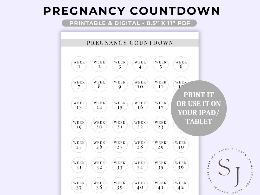 Pregnancy Countdown | Pregnancy & Newborn Baby Mom | Digital iPad ...