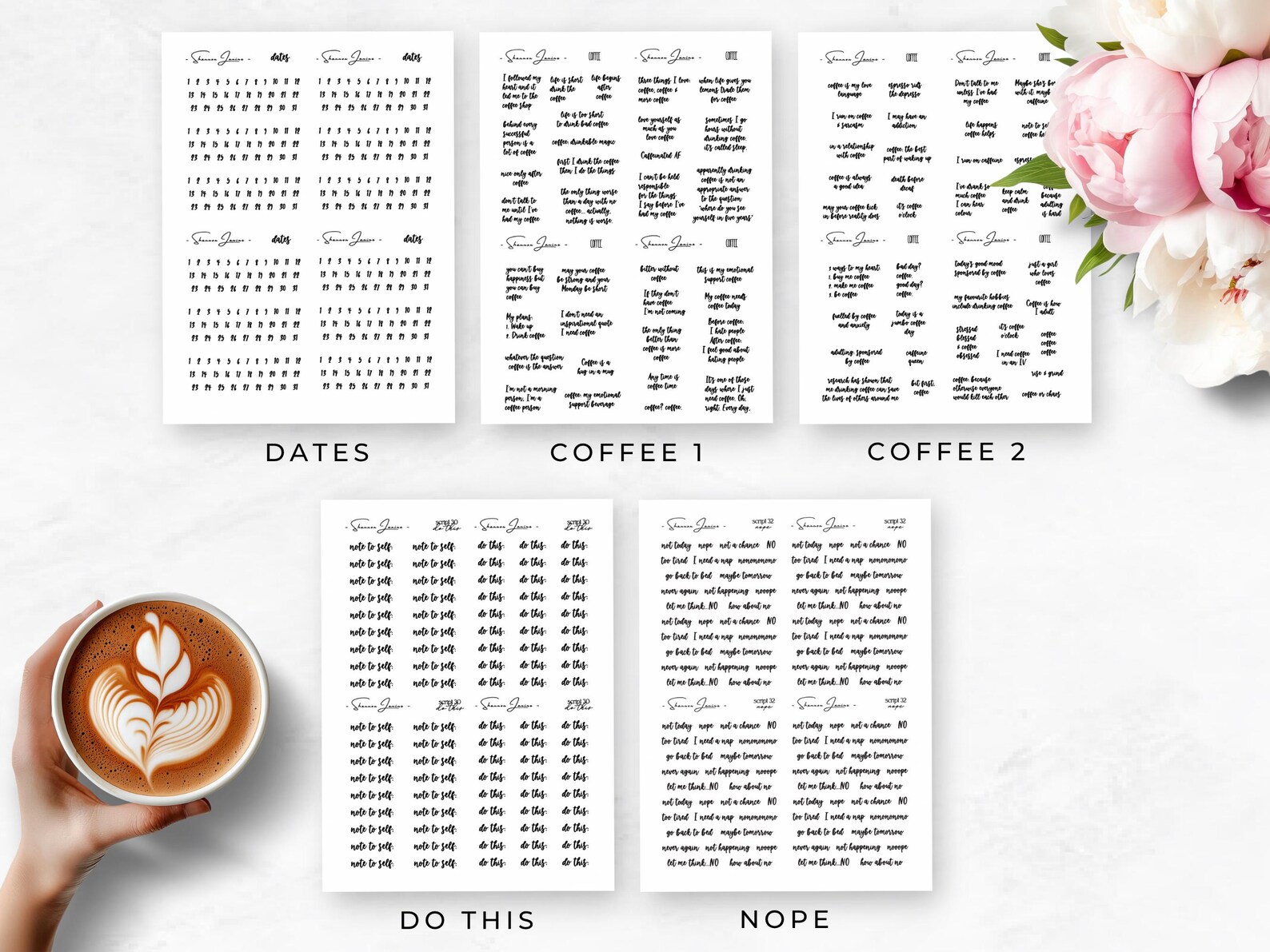 Productivity Bundle Printable Planner Stickers for Happy Planner Erin ...