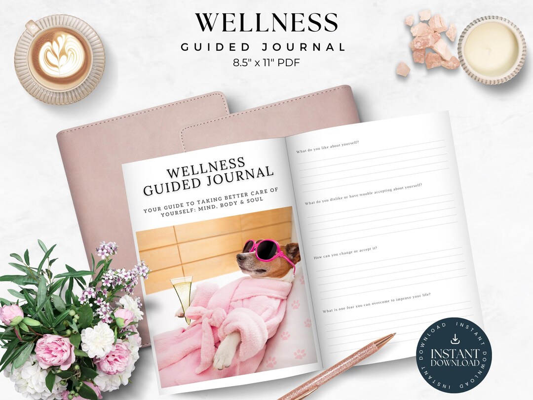 Wellness Journal, Goodnotes Digital & Printable Pdfs, Guided Journal ...