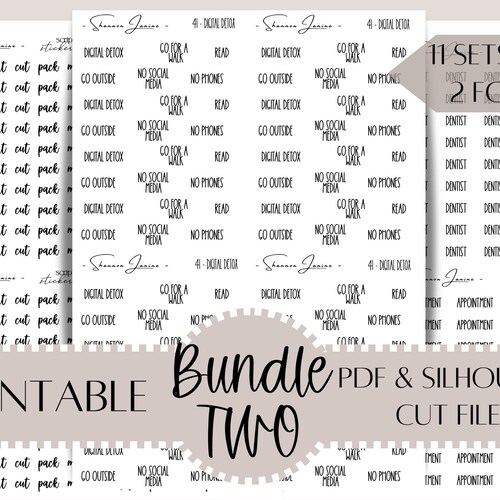 Printable Work Script Stickers Font A Erin Condren Happy - Etsy