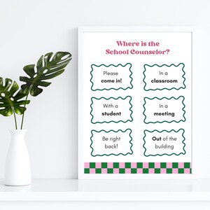 Modern Where is the School Social Worker Sign, Where is the Counselor ...