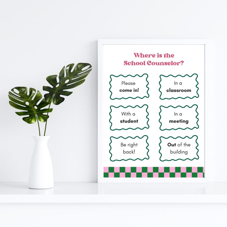 Modern Where is the School Social Worker Sign, Where is the Counselor ...