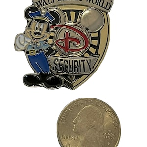 Disney Security Badge-mickey Mouse Enamel PIN - Etsy