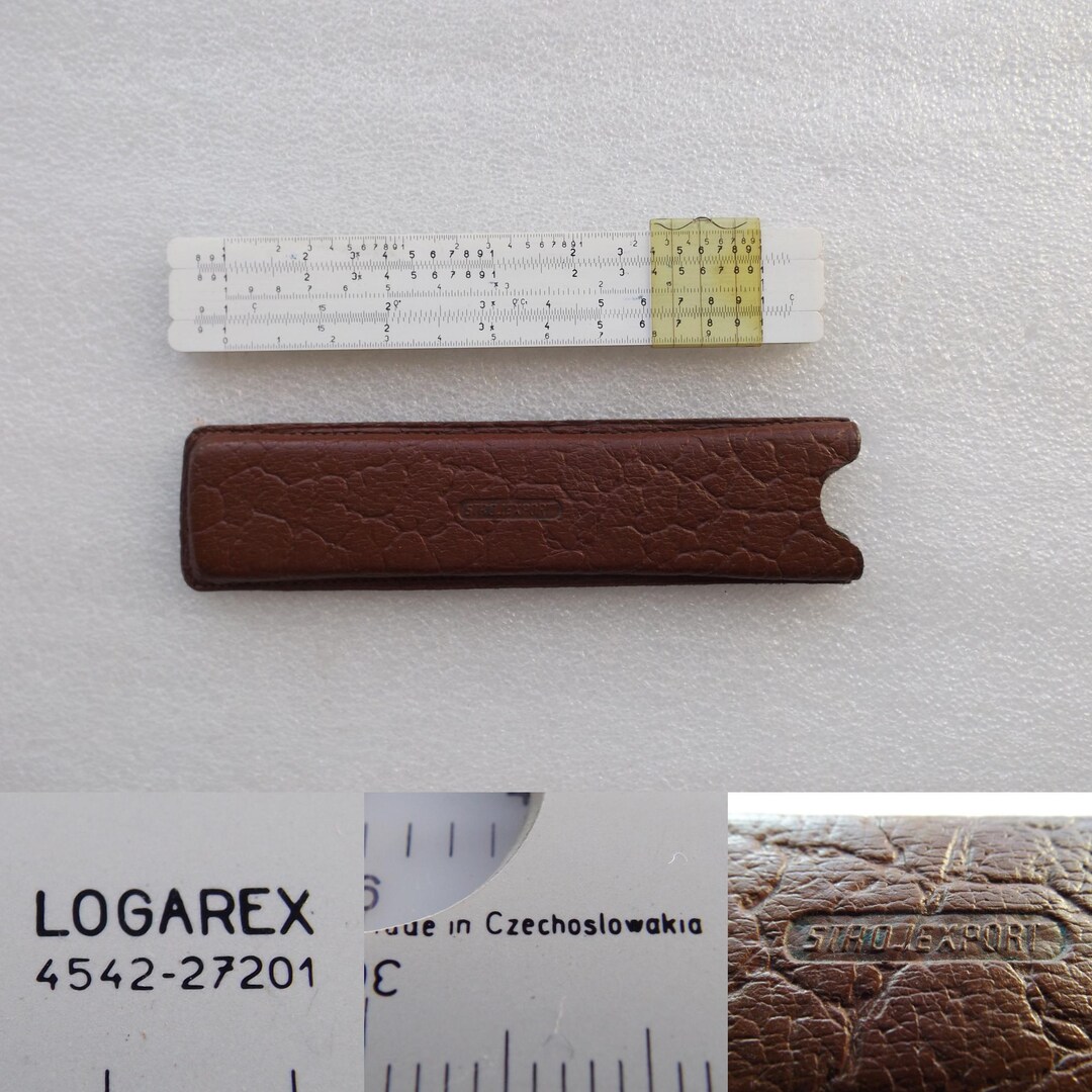 SUPER RARE Vintage Mini Slide Rule LOGAREX 4542-27501 Elektro Pocket ...