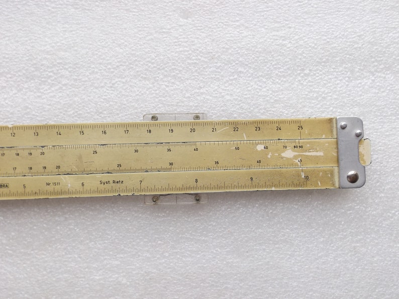 Vintage Slide Rules Eco Bra Syst Rietz Number 1511 in Original Case ...