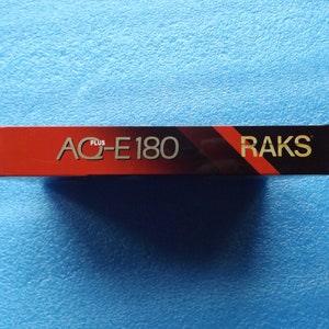 RAKS AQ-E180 Plus VHS Blank Video Cassette Tape , New , Sealed , Free ...