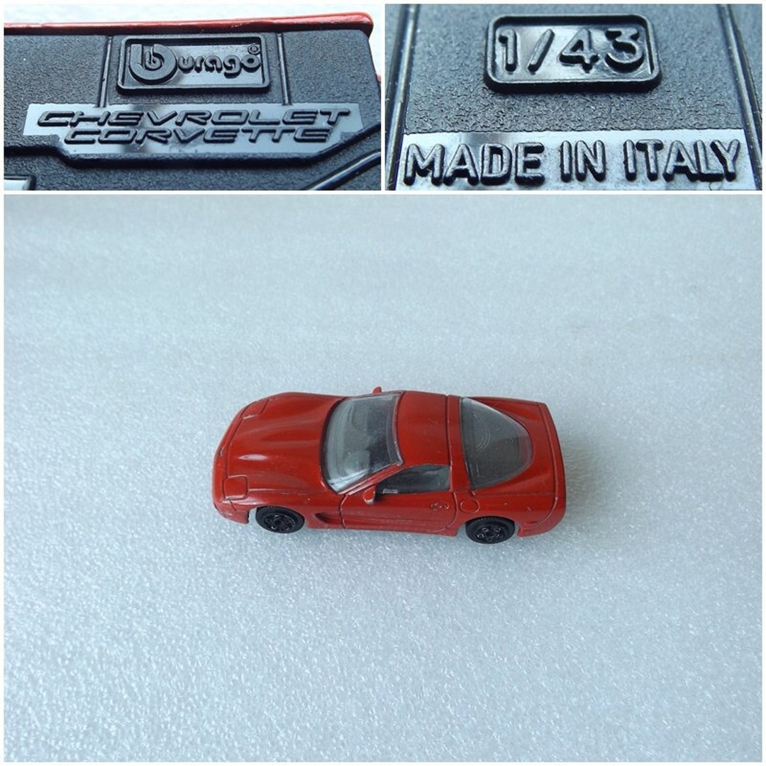 Vintage Burago Chevrolet Corvette 1/43 Lovely Rare Model Made in Italy ...