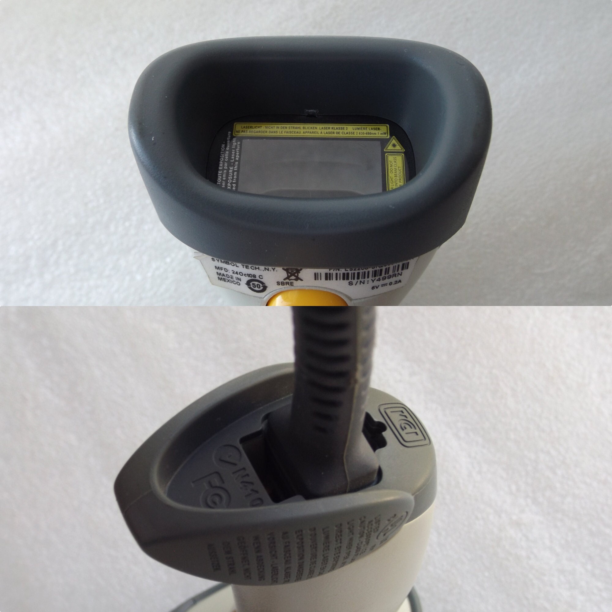 Barcode POS Scanner Symbol LS2208-SR2001R-UR Handheld Laser Barcode Pos ...