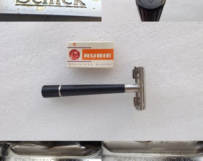 Rare Vintage Safety Razor Schick Krona DE Code O , Made in USA With 5 ...
