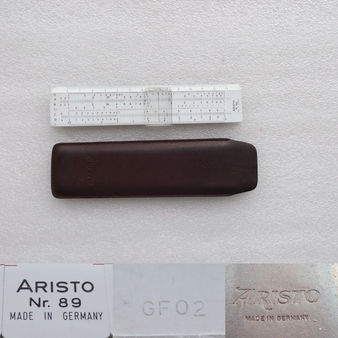 Vintage Slide Rule ARISTO Nr. 89 , Original Leather Case , Free Worldwide Shipping - Etsy