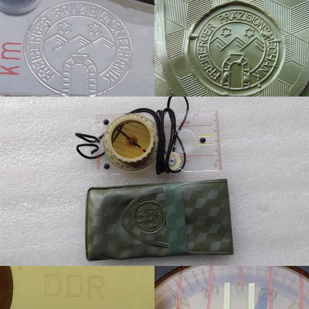 Vintage German DDR Compass Tool Map Orientation ''sport 4'' Freiberger ...