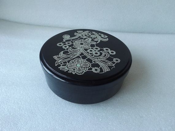 Rare Vintage USSR Bakelite Box , Bakelite Round Box ,… - Gem