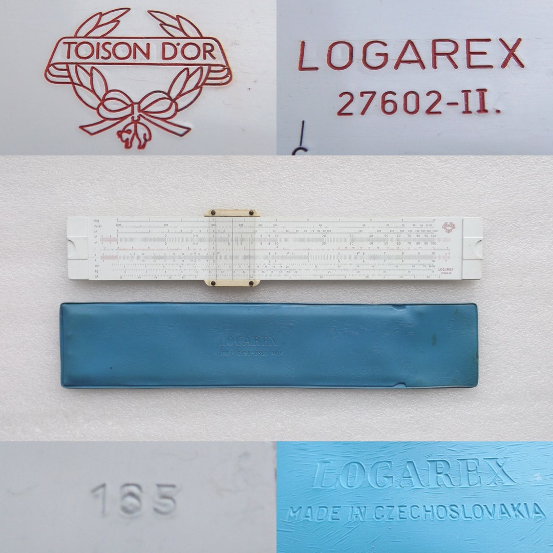 Slide Rule Logarex , Vintage 1965 Czechoslovakia Slide Rule LOGAREX ...