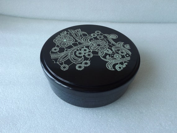 Rare Vintage USSR Bakelite Box , Bakelite Round Box ,… - Gem