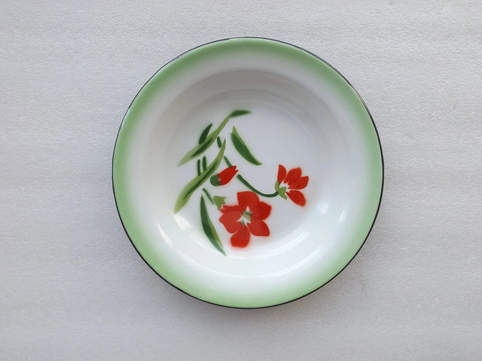 Vintage Enamelware , Colorful Enamel Ware , Vintage Enamel Plate ...