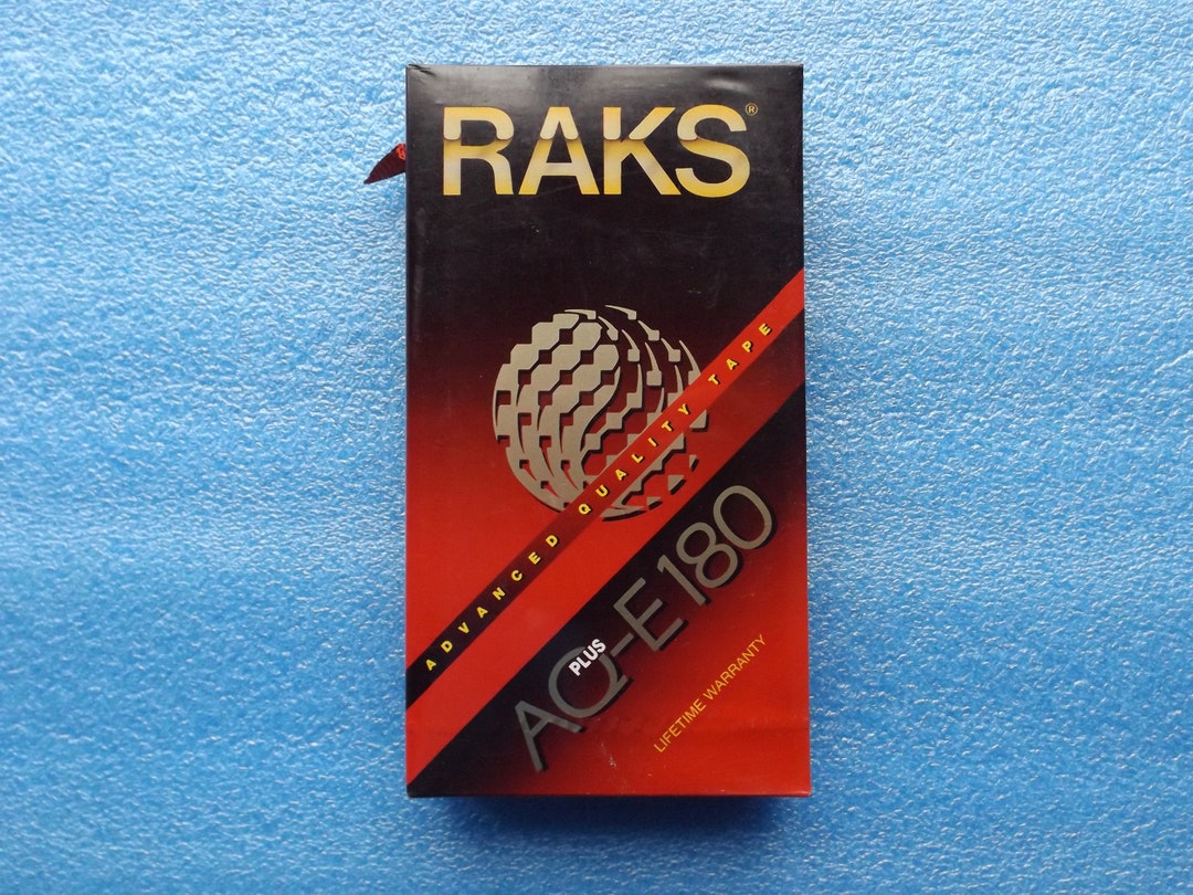 RAKS AQ-E180 Plus VHS Blank Video Cassette Tape , New , Sealed , Free ...