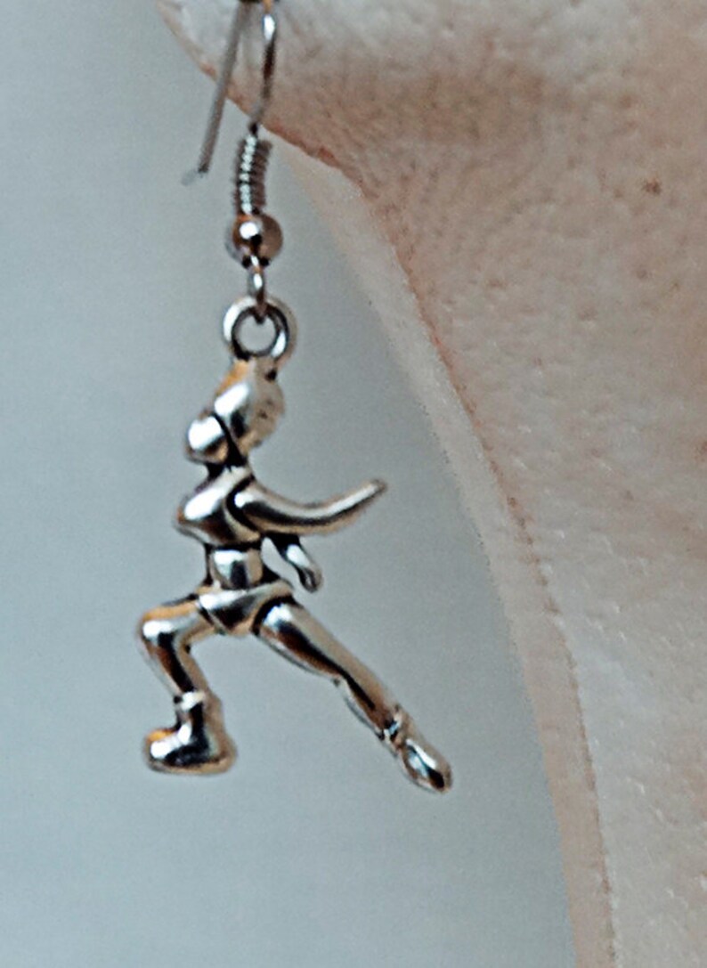 Runner Charm Earrings: Sports Jewelry for Female Runners (2" Length ...