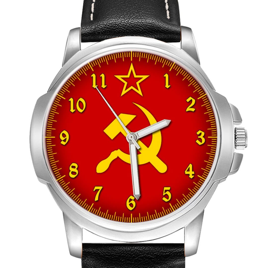 Soviet Union Flag Hammer & Sickle USSR Gents Men's Wrist Watch Birthday ...