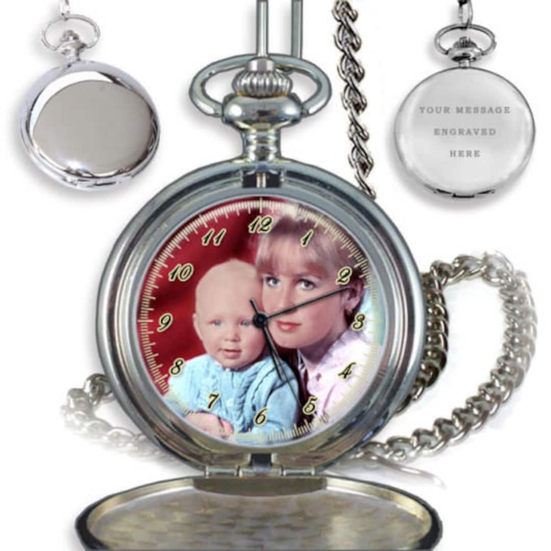 Personalised Custom Quartz Pocket Watch Anniversary, Birthday ...