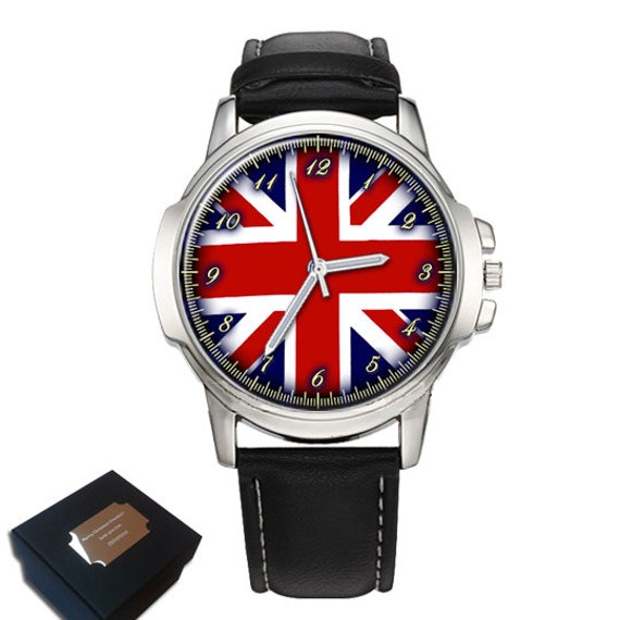 Union Jack Uk British Flag Gents Mens Wrist Watch Anniversary | Etsy