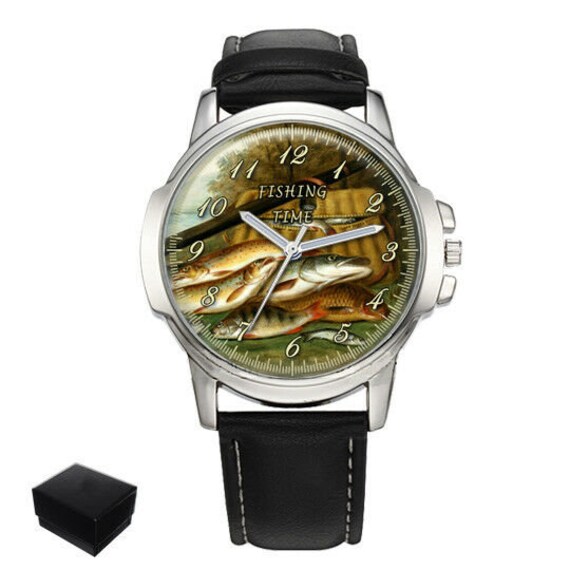 Fishing Time Fishermans Gents Mens Wrist Watch Birthday Best | Etsy