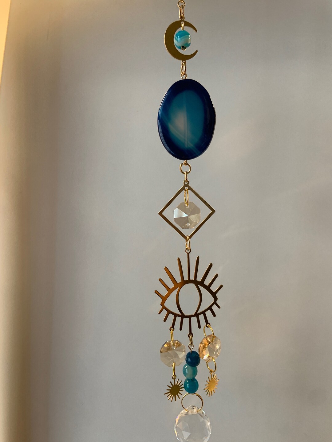 Sun Moon and Evil Eye Amulet - Etsy