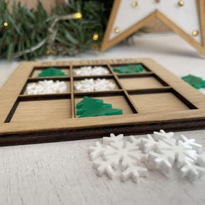 Christmas Tic Tac Toe Wooden Party Game Table Favour - Etsy