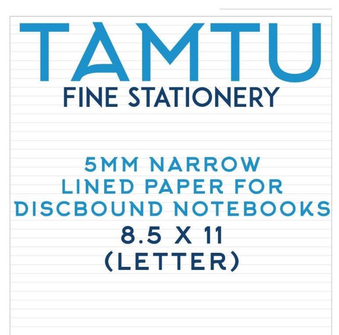 Printable 5mm Lined Paper for Discbound Notebooks - Customizable PDF ...