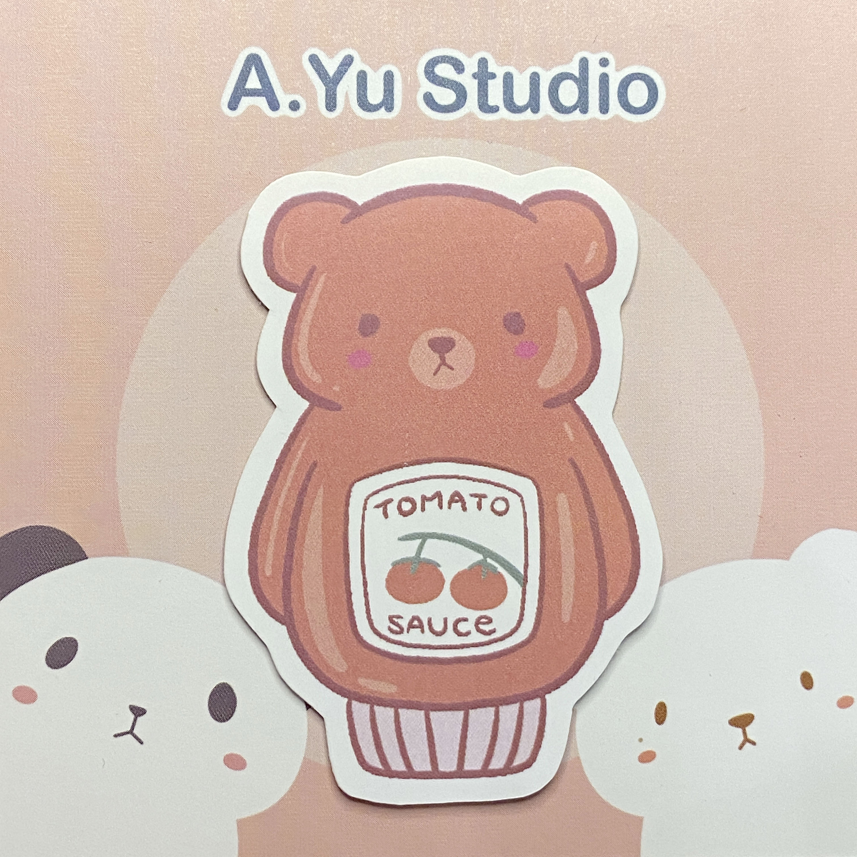 Bear Tomato Sauce Stickers Vinyl Waterproof Sticker - Etsy