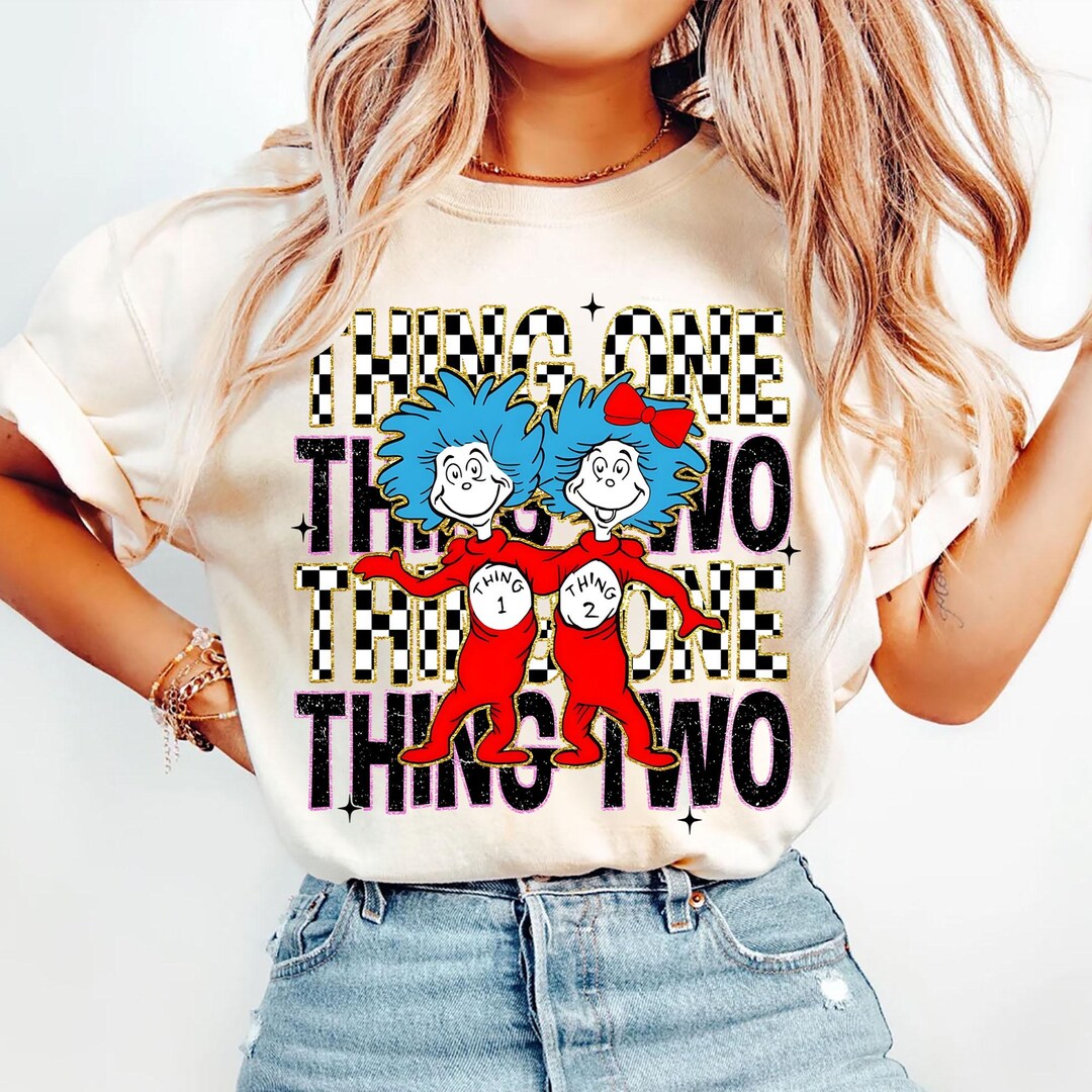 Thing One Thing Two Png, Dr Suess Day Png, Reading Lover, Funny Cartoon ...
