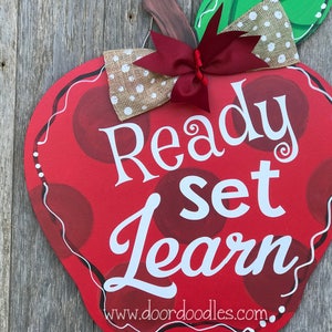 Rustic Apple Door Decoration Hanger Hanging Wreath Back to School - Etsy