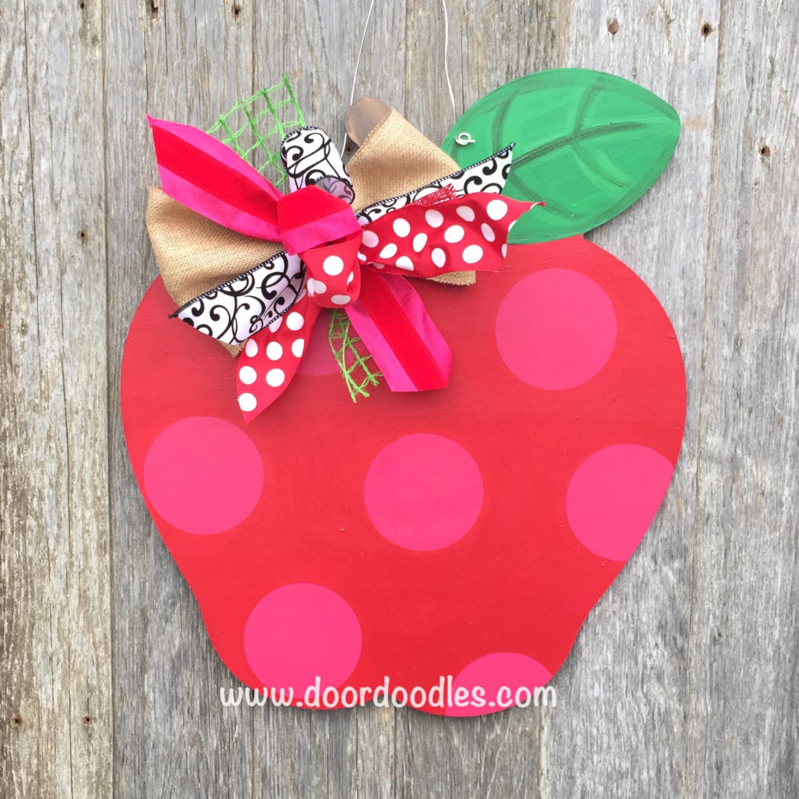 Apple Door Decoration Hanger Hanging Wreath Back to School - Etsy