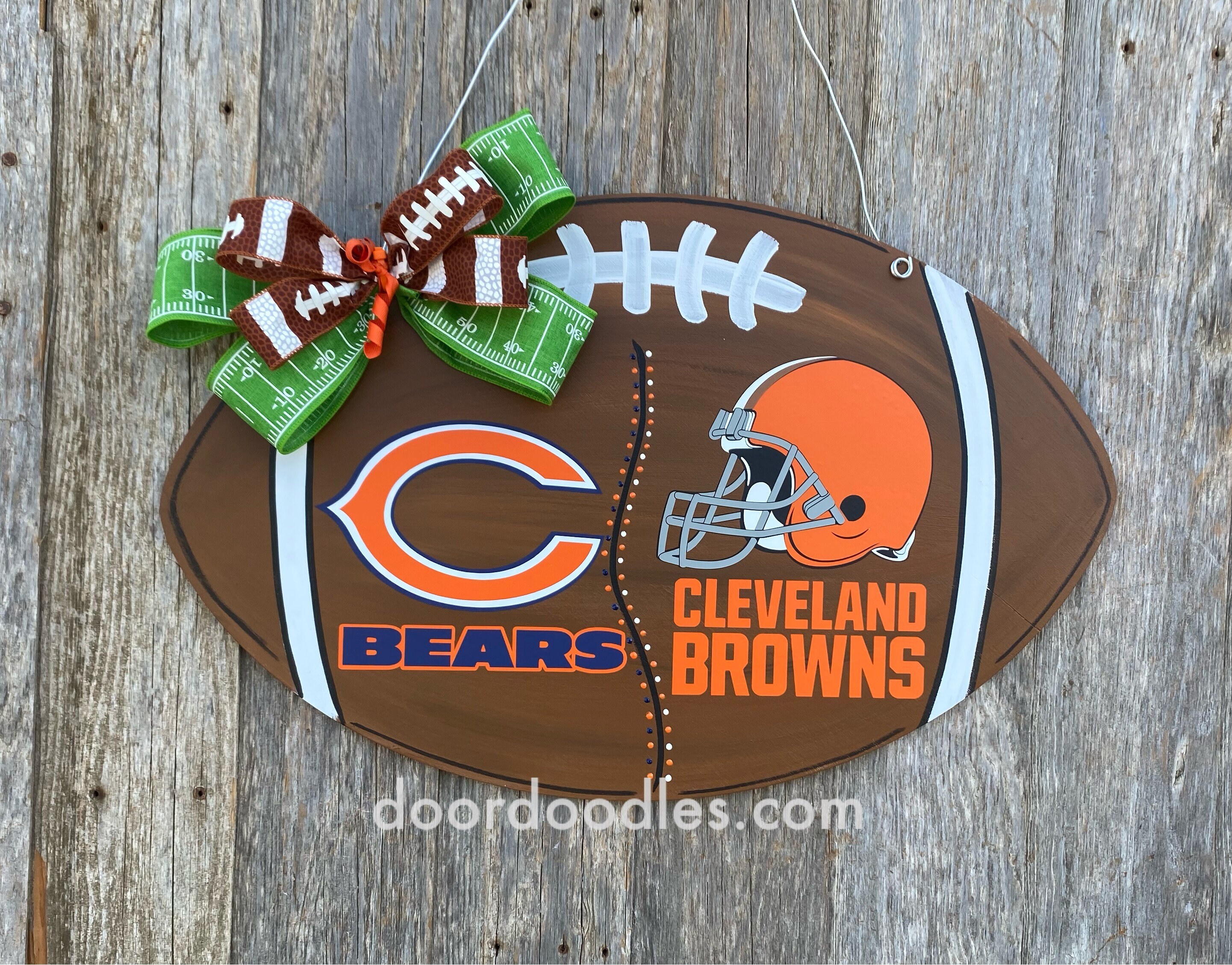 Full Size door Hanger House Divided Football Front Door - Etsy
