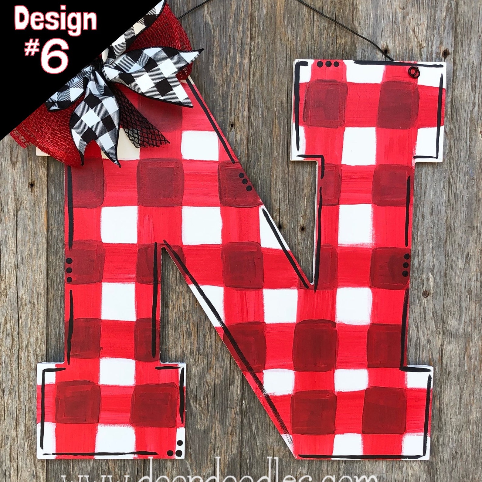 Nebraska N Front Door Hanger Sign - Etsy