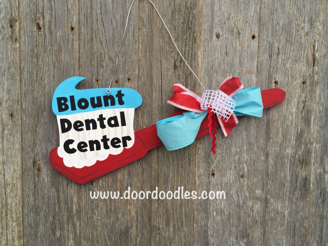 Jumbo Toothbrush Dentist Dental Office Door Decoration Hanger Hanging ...