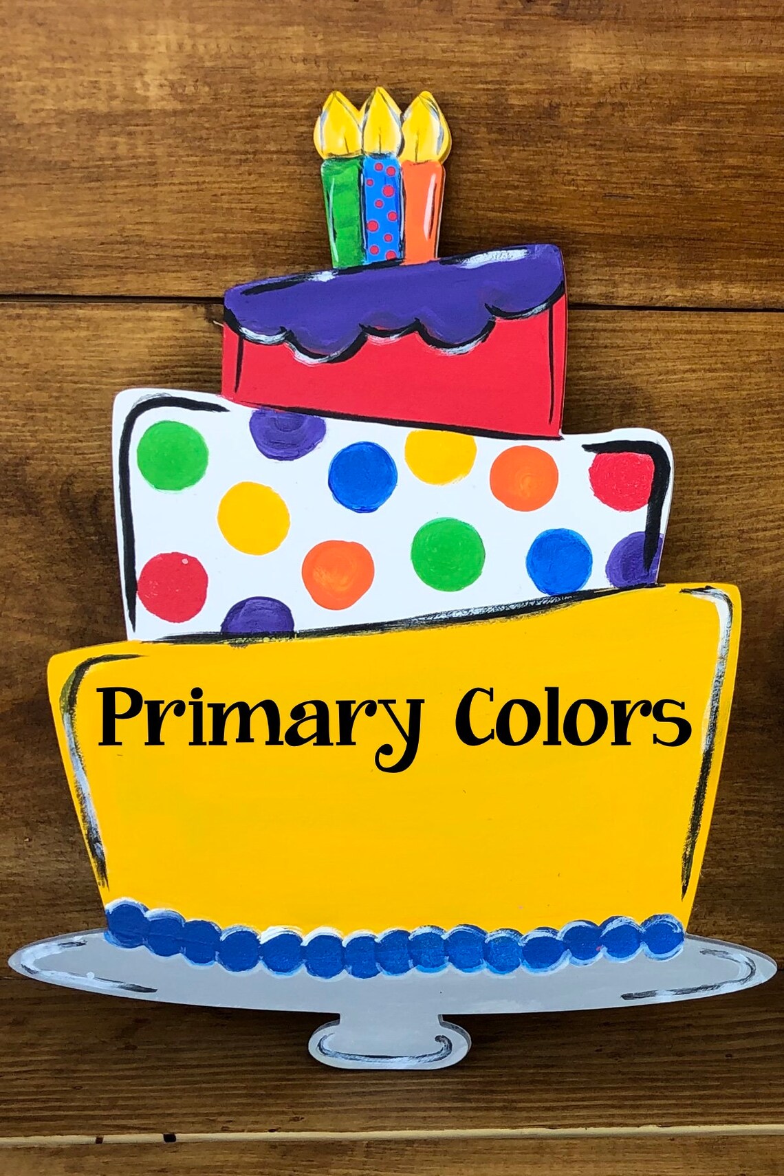 Birthday Cake Wreath Attachment or Garland Accent Front Door Wood ...