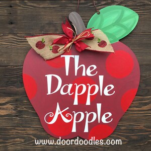 Rustic Apple Door Decoration Hanger Hanging Wreath Back to School - Etsy