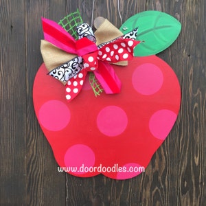 Apple Door Decoration Hanger Hanging Wreath Back to School - Etsy