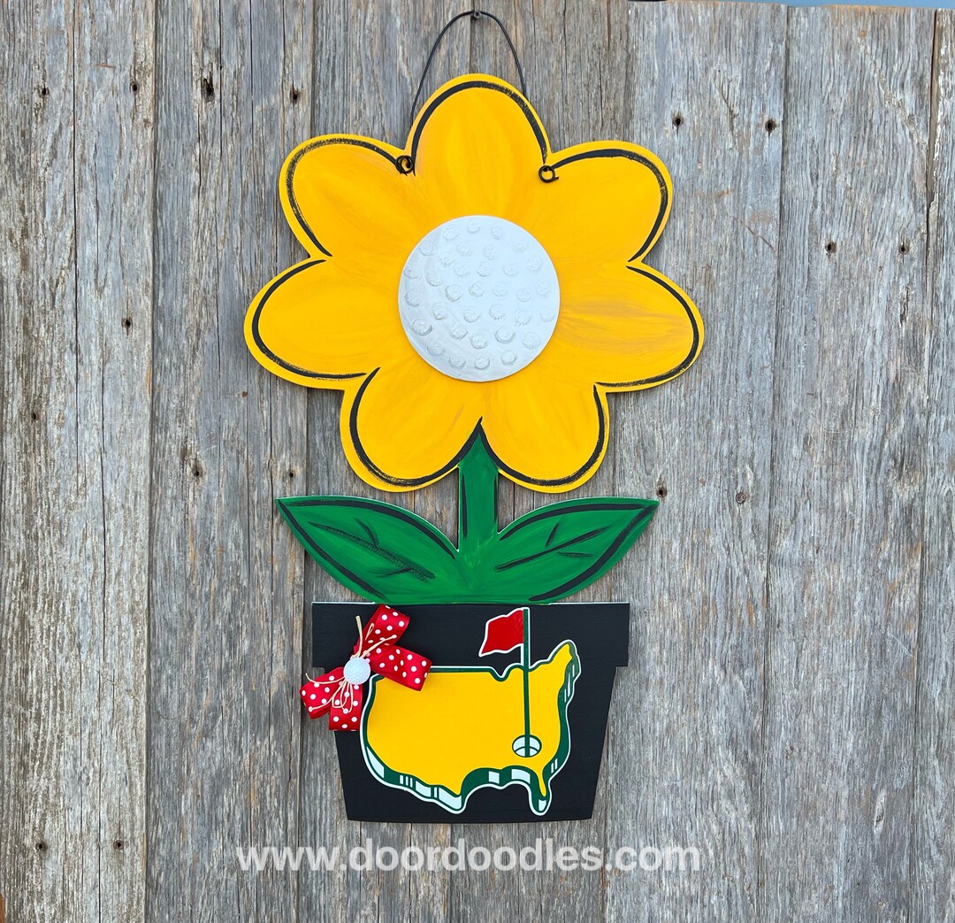Masters Golf Themed Flower Pot Door Hanger - Etsy