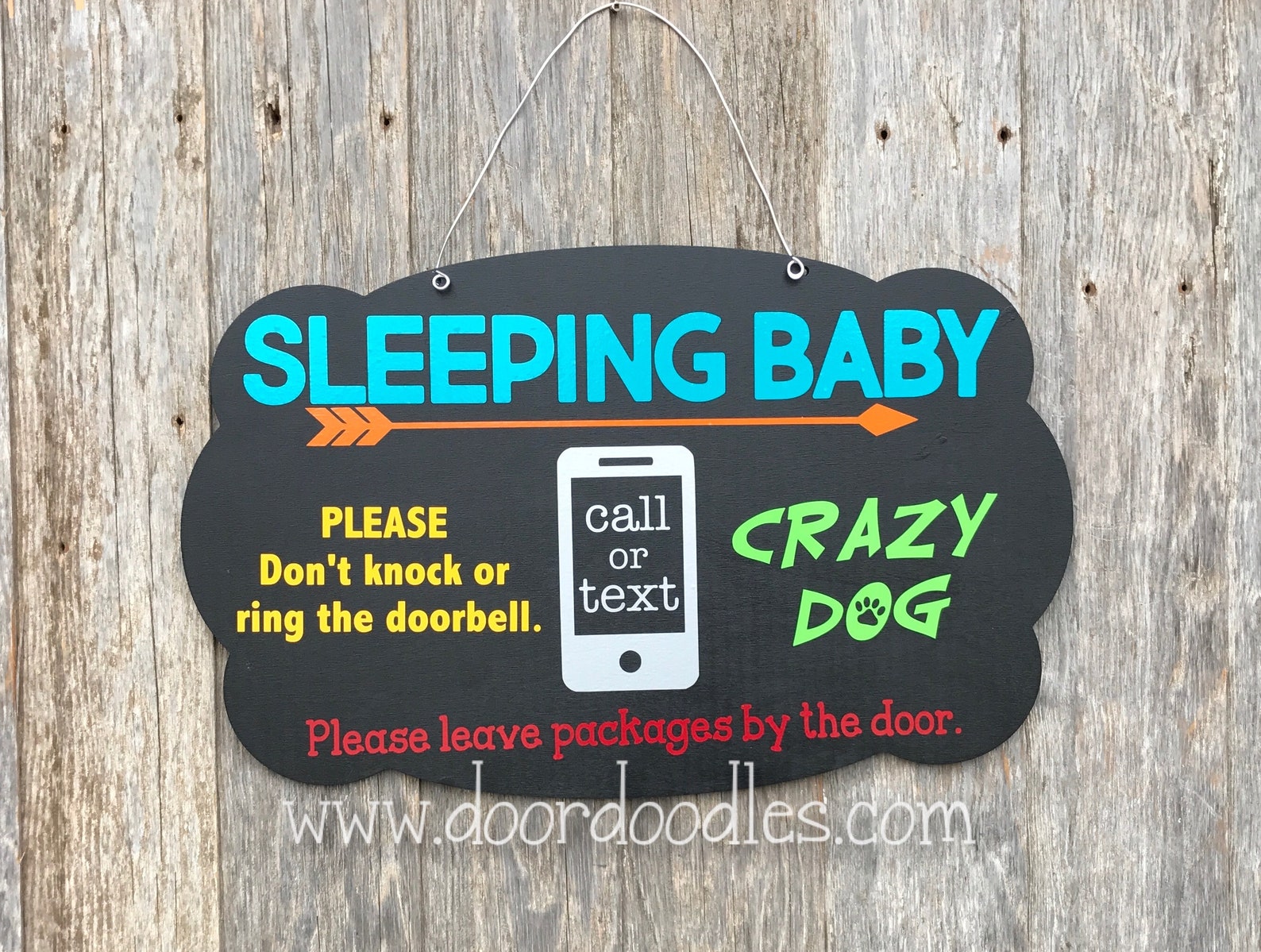 Baby Sleeping Do Not Ring Doorbell Front Door Sign - Etsy