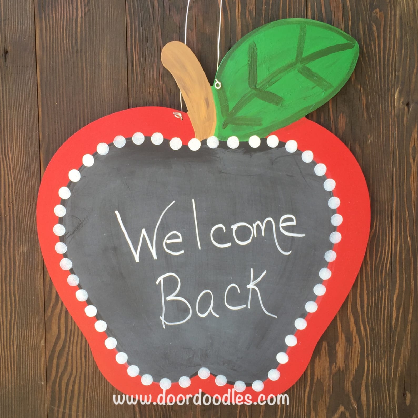 Apple With Chalkboard Center Classroom Sign or Front Door | Etsy