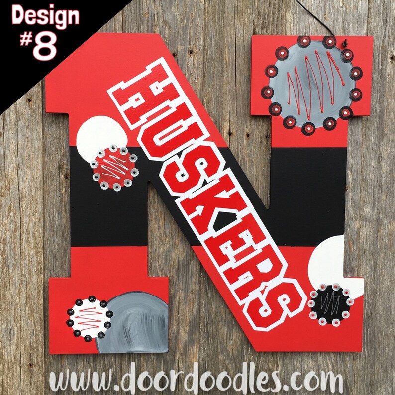 Nebraska N Front Door Hanger Sign - Etsy