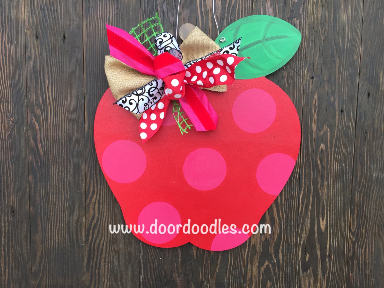 Apple Door Decoration Hanger Hanging Wreath Back to School - Etsy