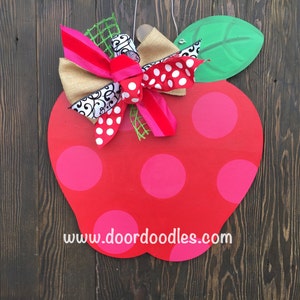 Apple Door Decoration Hanger Hanging Wreath Back to School - Etsy